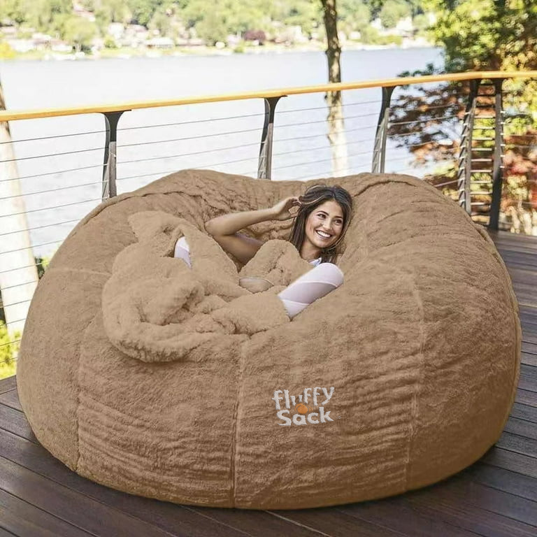 Giant 7ft Fur Bean Bag Round ( Fillers are included) – BRANDNMART